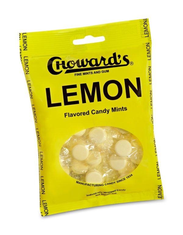 CHoward’s Lemon Mints Peg Bag 3oz 12ct – Empire Snack Distributors