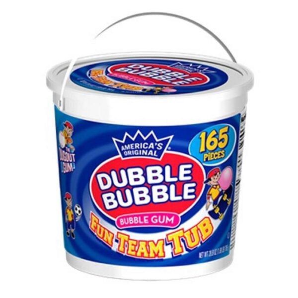 Dubble Bubble Original Bubble Gum Fun Team Tub 165ct – Empire Snack ...