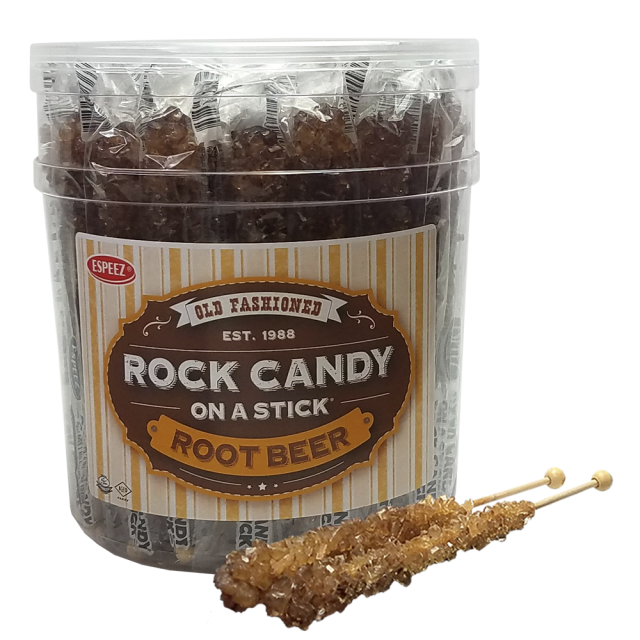 Espeez Brown Root Beer Rock Candy On a Stick Jar 0.8oz 36ct – Empire Snacks