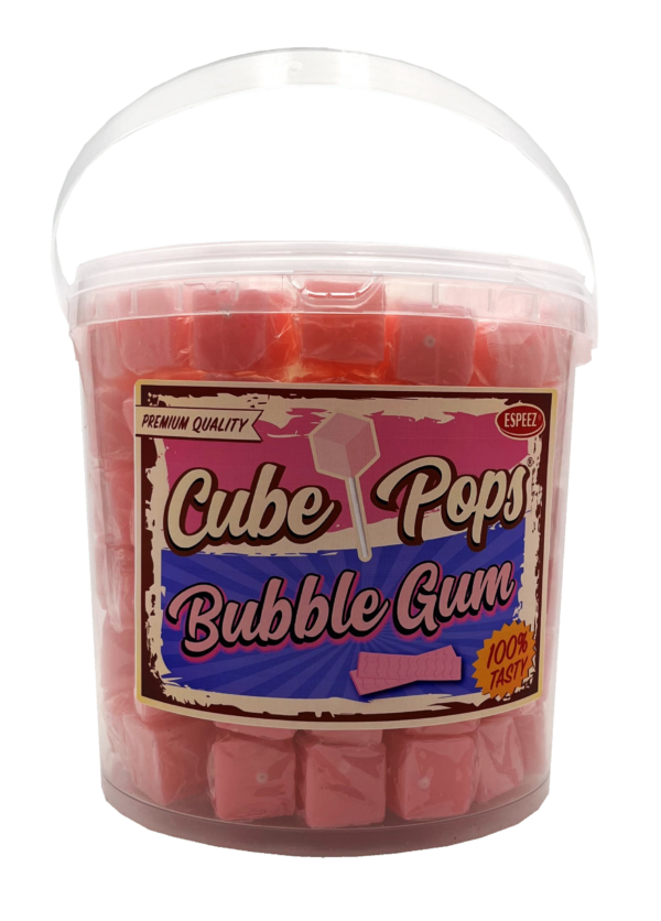Espeez Retro Cube Pop Lollipop Bubble Gum Pink 100ct Tub – Empire Snacks