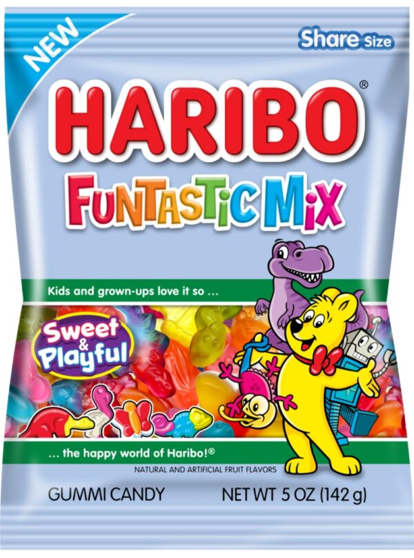 Haribo Funtastic Mix 5oz Peg Bag 12ct – Empire Snack Distributors