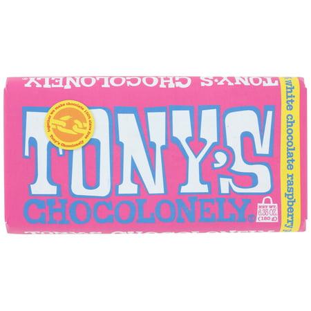 Tony’s Chocolonely White Chocolate Raspberry 6.35oz 15ct – Empire Snack ...