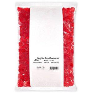 Albanese Red Berry Gummy Raspberries 5lb Bag Bulk – Empire Snack ...