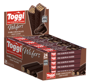 Toggi Fine European Wafers Dark Chocolate 1.75oz 24ct – Empire Snacks