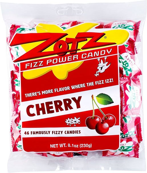 Zotz Fizz Candy Cherry Individually Wrapped 8.1oz 46ct – Empire Snacks